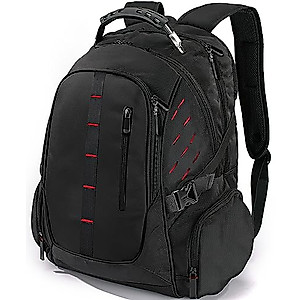 Lekakii Travel Laptop Backpack for Men, Extra Large Waterproof Backpack for Traveling On Airplane, 17.3 Inch Business Computer Bag Black Backpack 45L