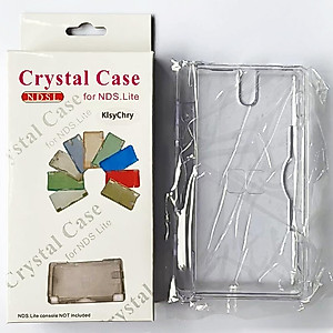 KlsyChry Transparent Hard Shell Case Cover Compatible with Nintendo DS Lite NDSL, Replacement Protective NDS Lite Crystal Clear Housing Case（Not for Nintendo DS or Dsi）
