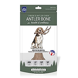 Antler and Himalayan Cheese Dog Chew | Long Lasting, Stain Free, Protein Rich, Low Odor | 100% Natural, Healthy & Safe | No Lactose, Gluten Or Grains | Antler Bone | for Dogs 45 Lbs & Smaller