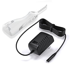Replacement for Waterpik Charger Compatible with WP360 WP360W WP462 WP462W WP450 WP450W Power Cord 【Two Prong Adapter】