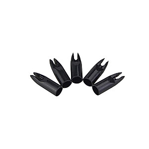 SHARROW 50pcs Archery Arrow Nocks Hunting for 7mm Arrows Shaft (Black)