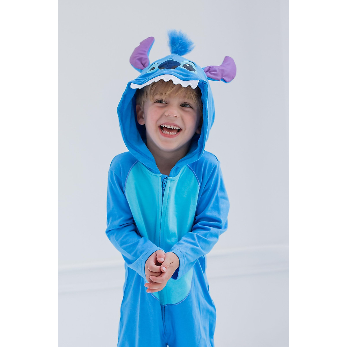 Disney Lilo & Stitch Toddler Boys Zip Up Coverall Blue 4T