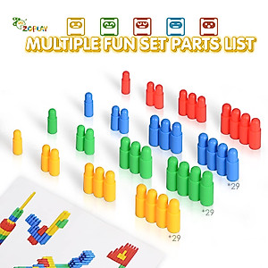 ZOZOPLAY Building Blocks, Toddler Building Toys, STEM Toys, Toy Building Sets, Learning Toys, Building Toys for Kids Ages 4-8,58pcs Toddler Blocks with Storage Box, Gifts for Boys Girls Kids