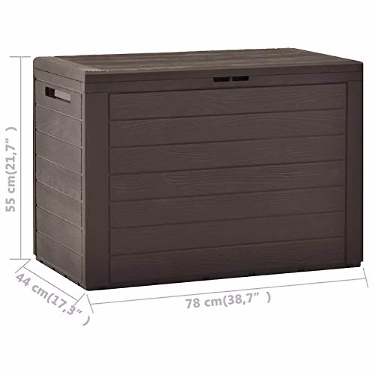 Tidyard Garden Storage Box Storage Cabinet 50.2 Gal Deck Box Garden Organizer Toolbox for Patio, Lawn, Poolside, Backyard Outdoor Furniture 38.7 x 17.3 x 21.7 Inches (W x D x H)