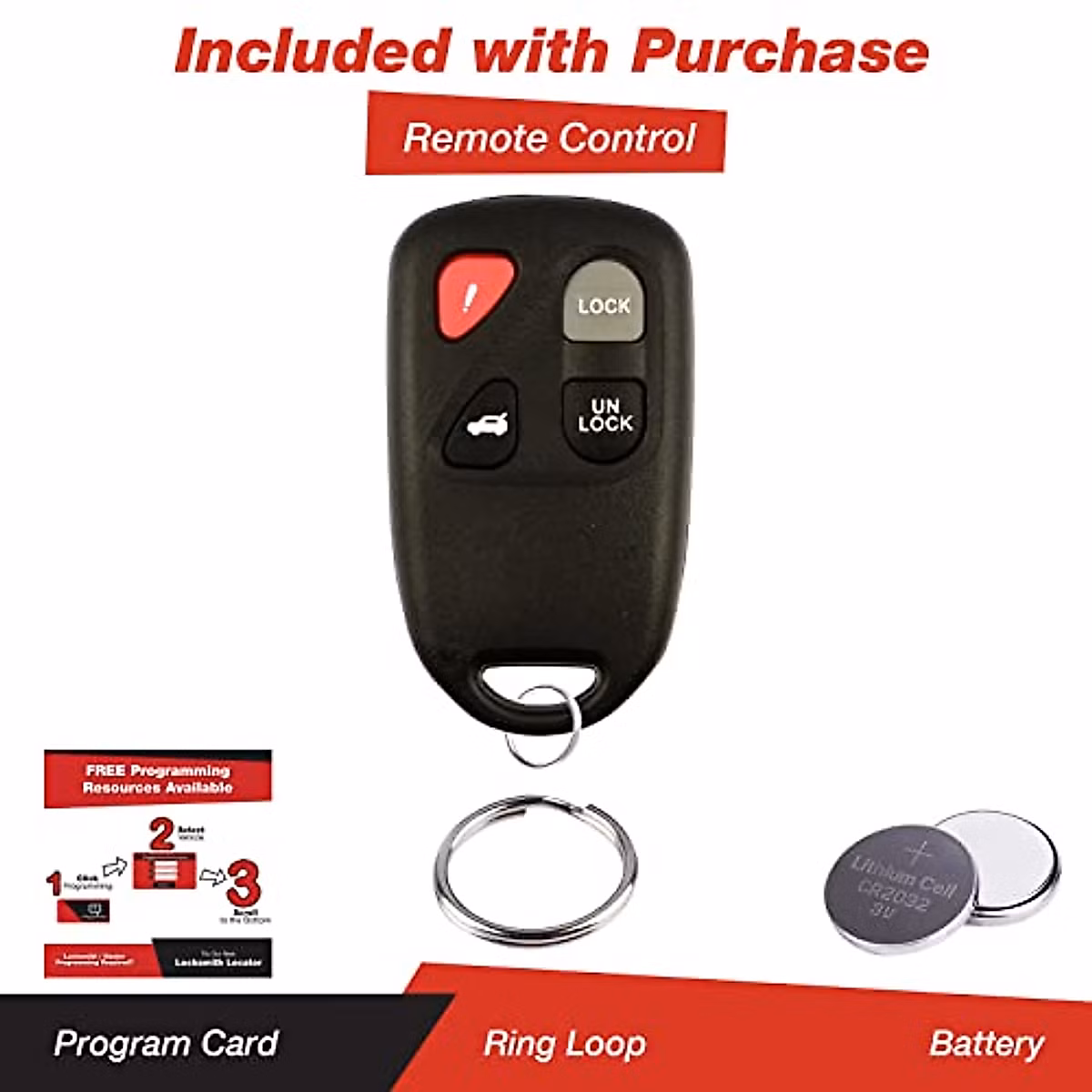 KeylessOption Keyless Entry Remote Control Car Key Fob Clicker for KPU41805 Model 41805 Mazda 6