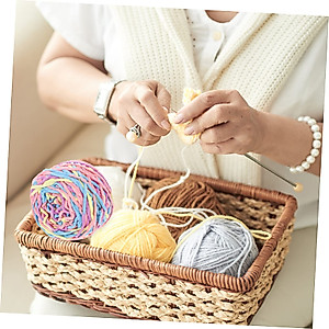 FAVOMOTO 2 Rolls Coarse Wool Convenient Crocheting Yarn Crochet Supplies Knitting Accessory Supple Crochet Yarn I Wanna Make a Rainbow Yarn Crochet Thread Polyester Multifunction