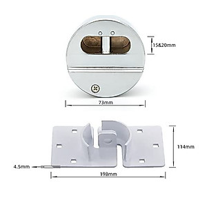 2pcs Garage Shed Door Lock Shackle Padlock Van Garage Door Cargo Trailer Security Hasp Padlock w/Keys