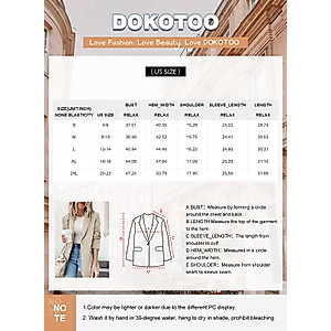 Dokotoo Women's Blazers & Suit Jackets Open Front Buttons Fashion Jacket Solid Color Work Office Spring Blazer Jackets for Women Business Casual Khaki Medium