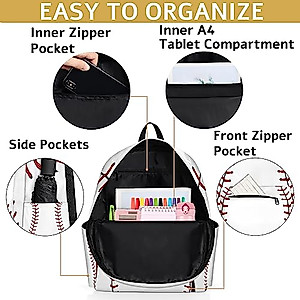 Toddler Backpack for Boys Girls, Kids Backpacks for Preschool, Kindergarten, Elementary School with Padded Back, Durable School Bags Children Bookbags Casual Travel Back Pack (Baseball)