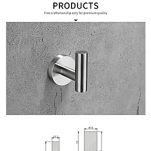 Bathroom Hardware Set Accessories Kit Brushed Stainless Steel Round Wall Rack Hand Bar Toilet Roll Paper Holder Robe Towel Hook,BG,Towel bar,60cm