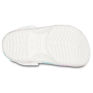 Crocs unisex child Classic Tie Dye Clog, Fresco/Multi, 6 Big Kid