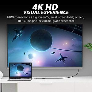 USB C Hub,6 in 1 Dual USB Type C Dock USB C SD TF Card Reader Splitter,USB3.0 Type C Hub Adapter for Notebook 4K Video