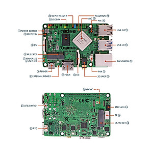 Rock 3A Rockchip RK3568 64bit Quad Core Based Single Board Computer for Edge Development (Rock 3A Kit 8GB RAM)