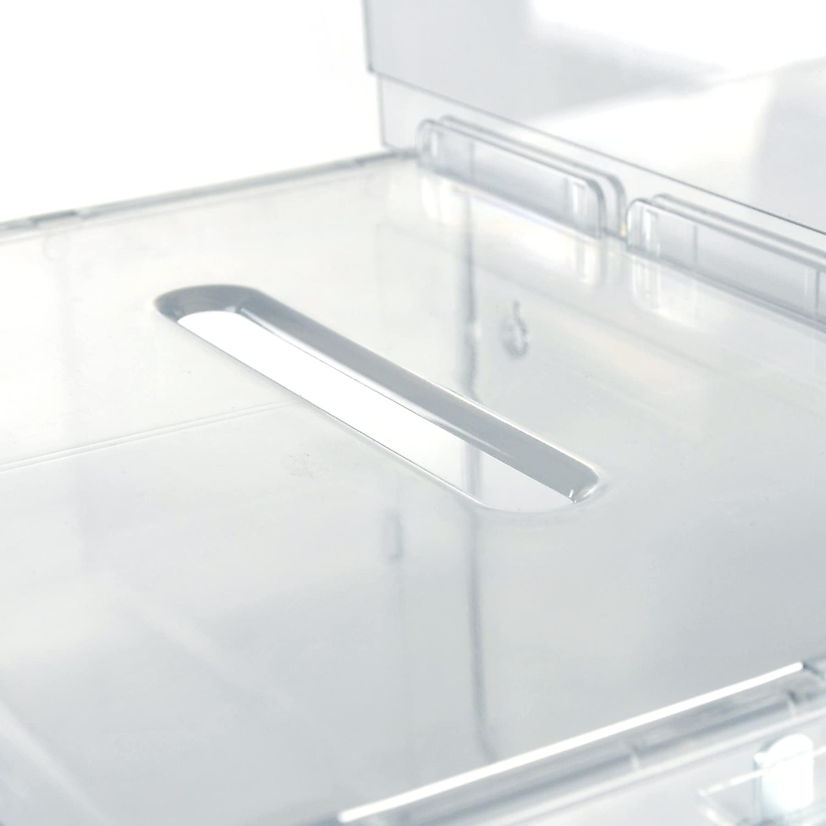 Azar Displays 206325-CLR Suggestion Box with Lock and Keys, Donation Box, Offering Box, Locked Display Stand, Acrylic Sign Holder on Pedestal, Clear Locking Box with Slot, 11"x 8.25"x8.25"