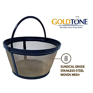 GOLDTONE Reusable 8-12 Cup Coffee Filter Flat-Bottom Basket fits Proctor Silex