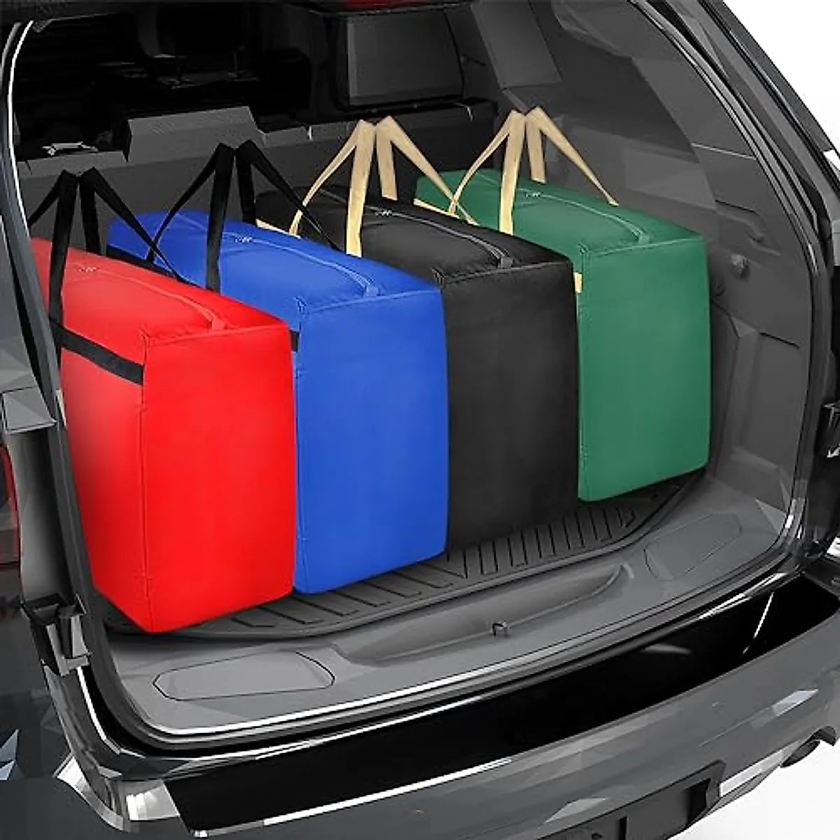 CIVJET 1 Pack Moving Bags Heavy Duty Extra Large with Strong Zippers, Storage Totes Bag with Handles for College Students, Moving Supplies & Boxes for Clothes, Storage Containers for Camping (Blue)