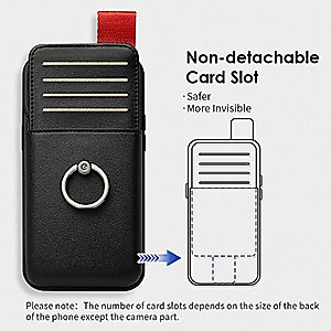 LAMEEKU Compatible with iPhone 13 Pro Max Wallet Case with Card Holder, 360° Rotation Ring Holder Stand, PU Leather Kickstand Card Slots Case, Protective Cover for Apple iPhone 13 Pro Max 6.7'' Black