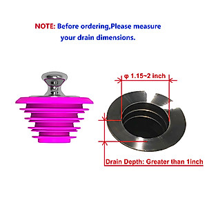 XAJOON Tub Stopper, Washbasin Stopper，Bathtub Plug, Silicone Bathtub Stopper (Pink，Patented Product)