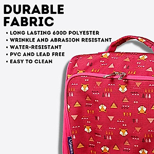 J World New York Casey Kids Lunch Bag. Cute Insulated Lunch-Box for Boys Girls, Fox