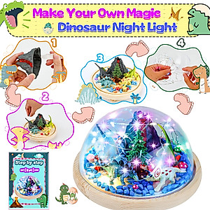 Y YOFUN Make Your Own Dinosaur Night Light - Dinosaur Toys for Kids, Dinosaur Decor, Dinosaur Craft Kit, Arts and Crafts Night Light, Gifts for Boys Age 5 6 7 8 9 10 Years Old
