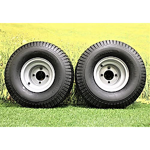 (Set of 2) (ATW-001) 20x10.00-8 Tires & Wheels 4 Ply for Lawn & Garden Mower (Compatible with Husqvarna)