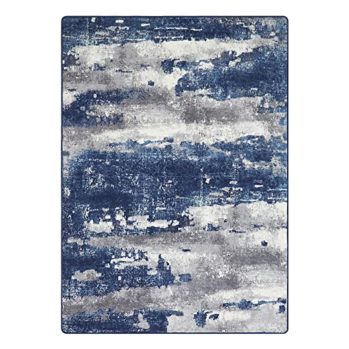 BEIMO Area Rugs for Bedroom Living Room Machine Washable Large Modern Abstract Print Soft Entryway Runner Rug, Non Slip Carpet with Gripper, Blue 8x10