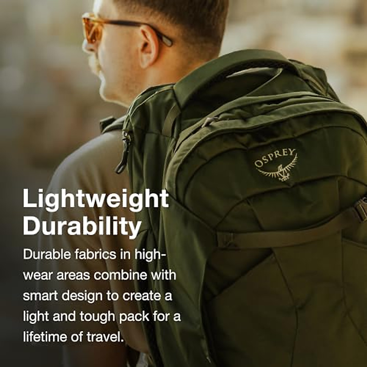 Osprey Farpoint 40L Men's Travel Backpack, Gopher Green