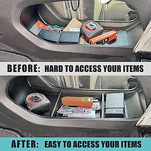 BestEvMod Lower Center Console Organizer Tray Storage Box Armrest Accessories TPE Material Compatible with Chevy Bolt EV 2017-2019&2021-2024 Bolt EUV 2022-2024 Accessories