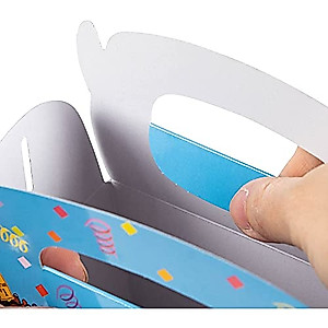 BLUE PANDA Treat Boxes - 24-Pack Paper Party Favor Boxes, Soccer Design Goodie Boxes for Birthdays and Events, 2 Dozen Party Gable Boxes, 6 x 3.3 x 3.6 inches