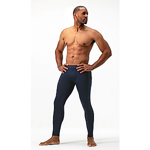 DEVOPS Men's Thermal Compression Pants, Athletic Leggings Base Layer Bottoms (2 Pack) (Small, Black/Navy)