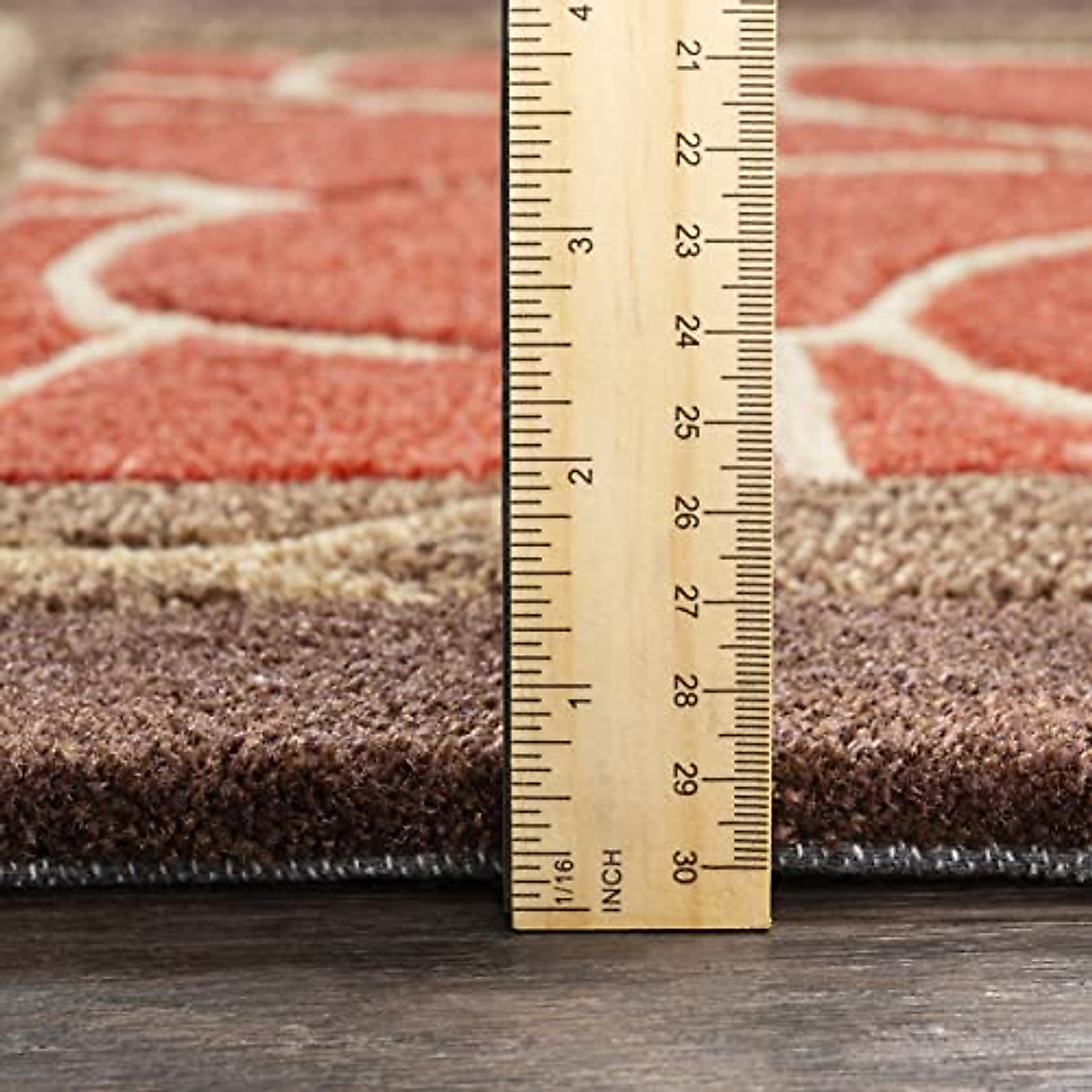 Mark&Day Area Rugs, 8x11 Elk Point Transitional Burnt Orange Area Rug Brown Cream Red Carpet for Living Room, Bedroom or Kitchen (8' x 11')