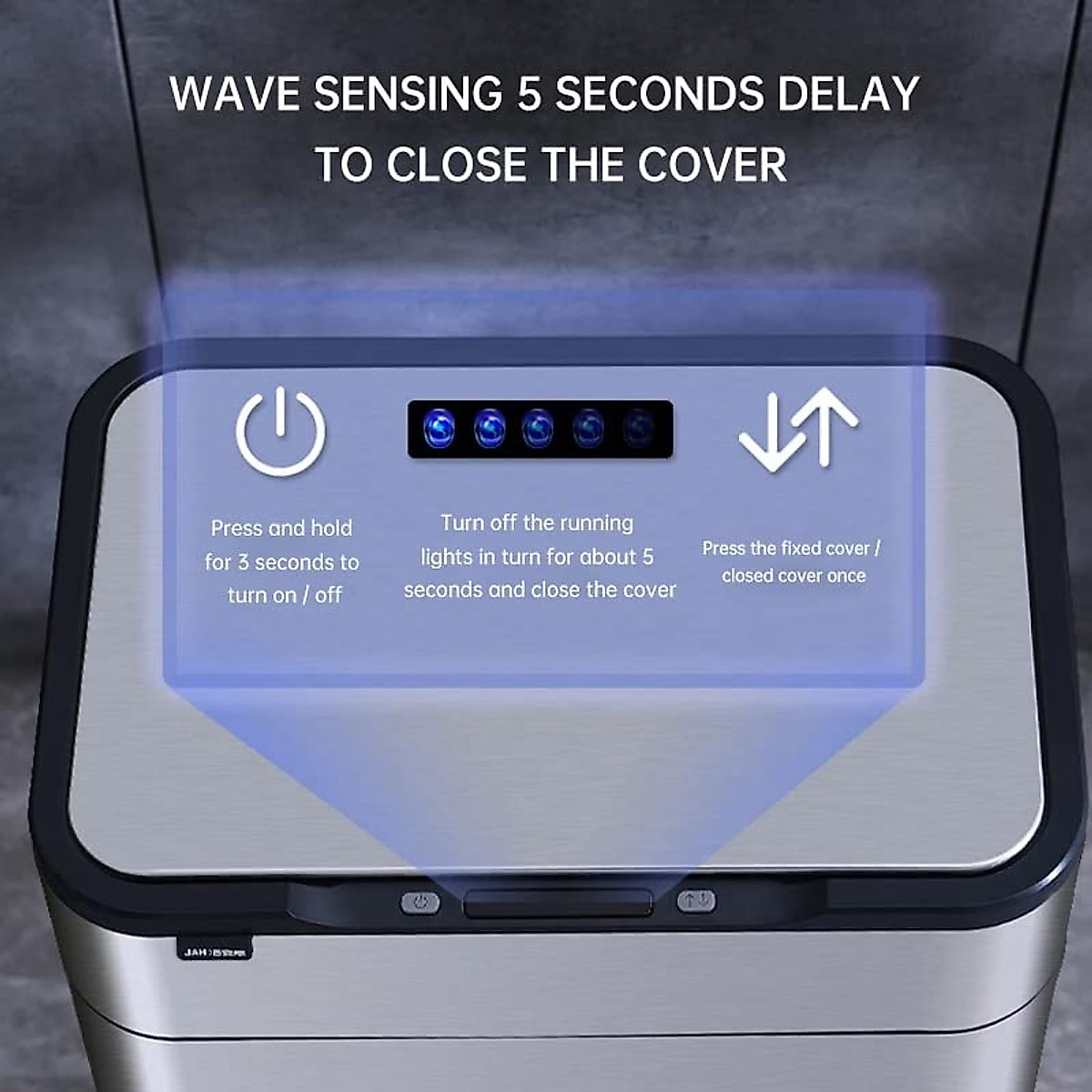 DOUBA Smart Sensor Trash Can Stainless Steel Rectangle Trash Bin High Foot Rubbish Bin Kitchen Sorting Garbage Can Automatic Waste Bin