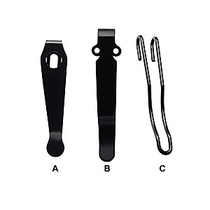 KNIFIUS 2 pcs Deep Carry pocket clips,Titanium Alloy Pocket Clip for EDC Knife, Practical Waist Accessories for Outdoor (B)