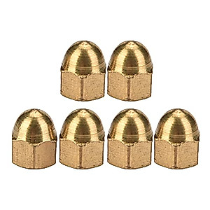 Brass Acorn Nut Kit Dome Brass Acorn Nuts, Silicone Caulking Tool Head Cap Hex Nuts Set Vehicle Fasteners (M3(20PCS))
