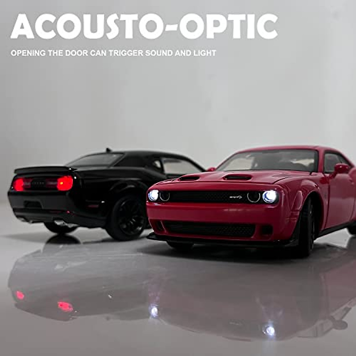 JACKIEKIM 1:32 Diecast Model Cars Alloy Toy car for Doodge Challenger Alloy Toy Vehicle, Toys for Kids,Adults,Metal Crafts for Boyfriend,Young Peoples Gift（Black）