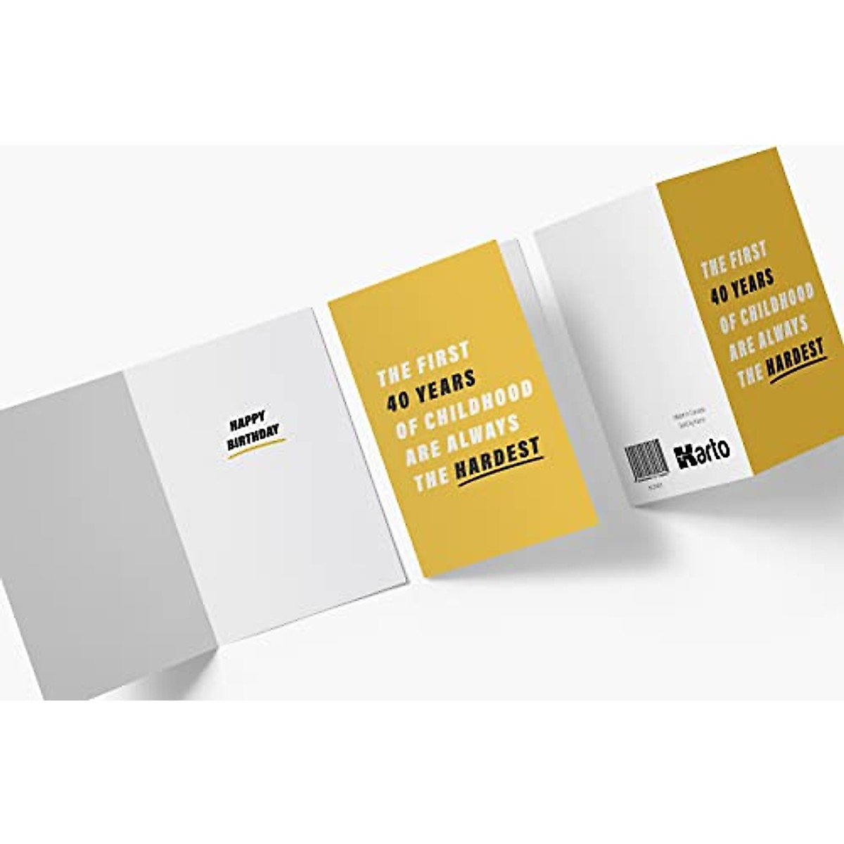 Happy 40th Birthday Card for Men Women, Funny 40th Birthday Cards for Husband Wife Dad Mom Brother Sister Friend, 40 Years Old Birthday Card, 40 Birthday Card with Envelope, Karto Yellow Childhood