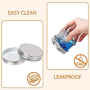 Waymind Set of 40 4oz Glass Jars With Silver Lids,Mason Jars,Glass Jars with lids,Ideal for Honey,Jam,Baby Foods,Wedding Favor