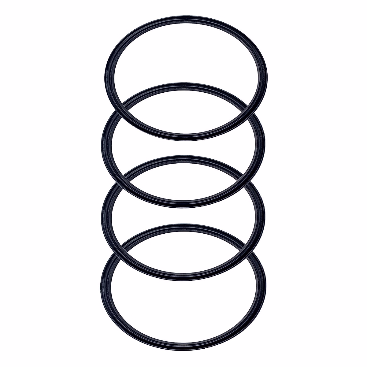 Pack of 4, 30 oz Replacement Rubber Lid Ring, 3.7 Inch Diameter - Gasket Seals, Lid for Insulated Stainless Steel Tumblers, Cups Vacuum, fit for Brands Yeti, Ozark Trail, Beast - Black by C&berg