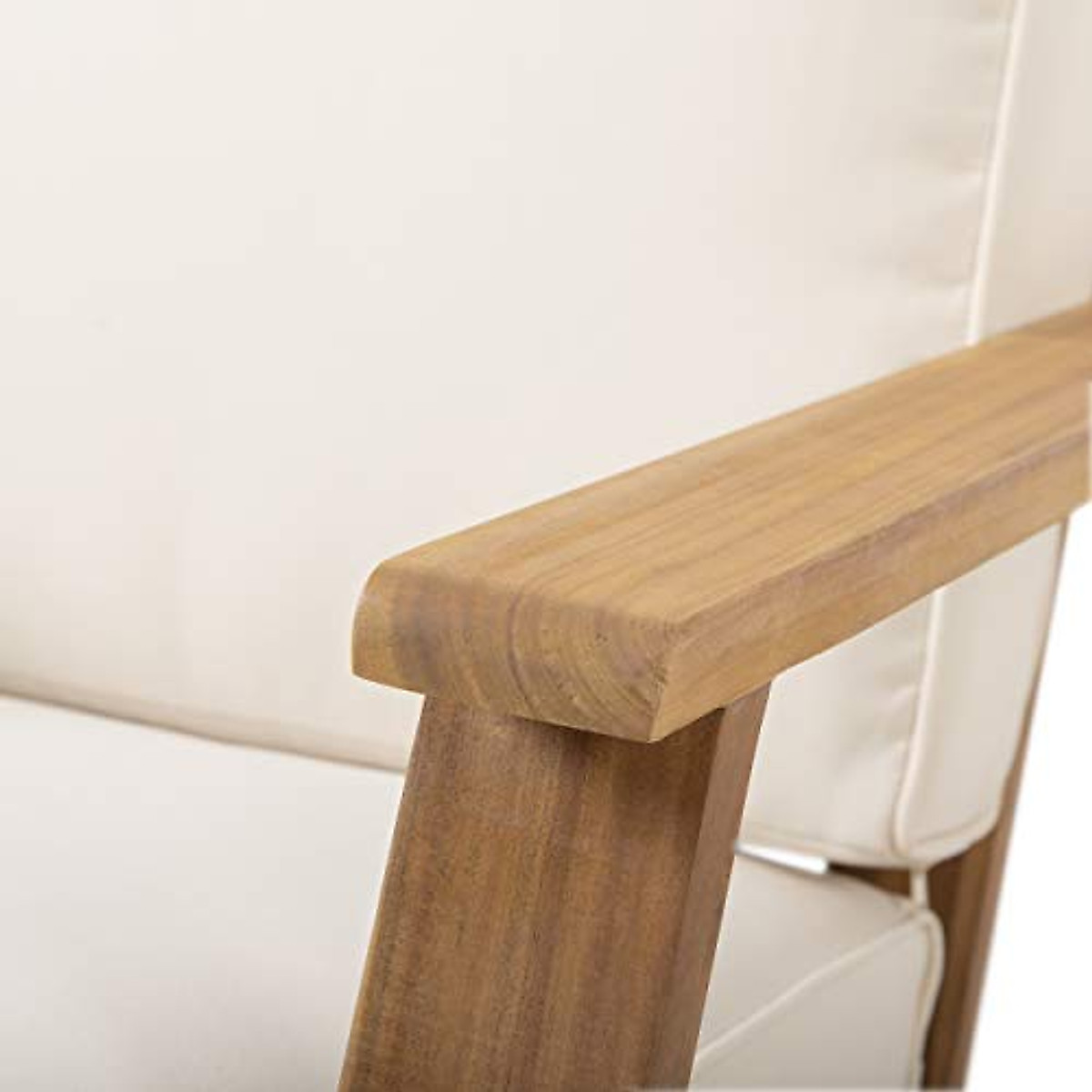 Christopher Knight Home Eartha Outdoor Loveseat Set with Coffee Table, Teak Finish, Beige