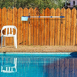 Swimming Pool Skimmer Net with Pole, 3 Feet Adjustable Aluminum Telescopic Pole and 2 Piece Hook Hanger, Deep Bag Pool Net and Shallow Net, Leaf Rake Cleaning Tool for Spa, Hot Tub, Pond Cleaning