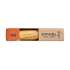 OPINEL Pocket Knife No. 09 with Olive Wood Handle and 12C27 Steel