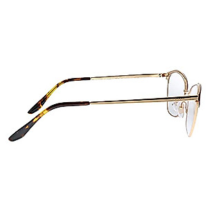 Prada PR 62XV 04E1O1 Matte Red Gold Metal Cat-Eye Eyeglasses 54mm