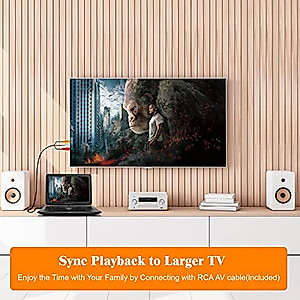 17.9" Portable DVD Player with 15.6" Large HD Screen,Support AV-in/Out and Multiple Disc Formats ,High Volume Speaker,with Extra Carrying Bag,Black……
