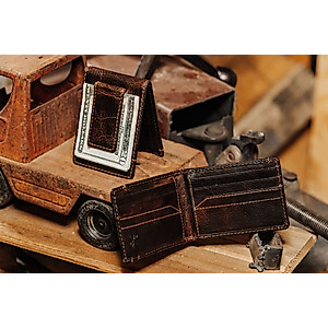 House of Jack Co. IVOR Bifold Wallet With Money Clip | Front Pocket Wallets for Men | Super Strong Magnet | Slim Card Holder (brown)