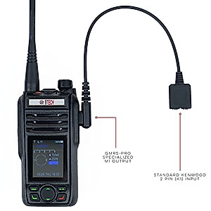 BTECH GMRS-PRO K1 Adaptor Cable for GMRS-PRO. Adapts The GMRS-PRO to be Backward Compatible with Prior and Baofeng K1 Accessories