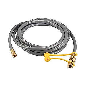 KIBOW 12Ft 3/8 Inch ID Low Pressure Natural Gas and Propane Gas Hose Assembly-CSA Certified
