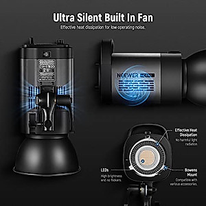 NEEWER Upgraded CB60 70W LED Video Light, Continuous Lighting with 5600K Daylight/CRI 97+/TLCI 97+/9000Lux@1m/Bowens Mount&2.4G Wireless Remote for Studio/Outdoor Photography/YouTube Videos (Gray)