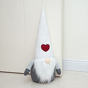 Marwood Cute Door Stopper Decorative Door Stops for Home and Office, Stuffed Fabric Christmas Door Stopper Weighted Interior Doorstop Floor Decorative - Santa Claus with White Cap 19"