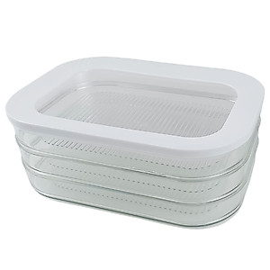 Deli Meat Container for Fridge, 8.9x6.3inch 3 Layers Stackable Bacon Cheese Container with Lid, Food Storage Boxes, Deli Containers with Lids, Lunch Meat Container for Refrigerator