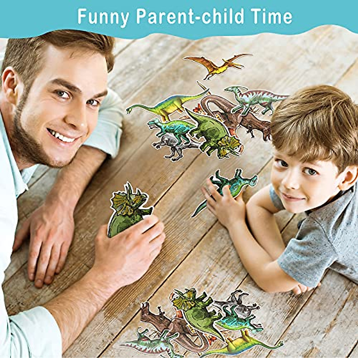 40 Pieces Dinosaur Cutouts Dinosaur Classroom Decorations Dinosaur Wall Decals Bulletin Board Set for Kids Birthday Present, Dinosaur Party School Playroom